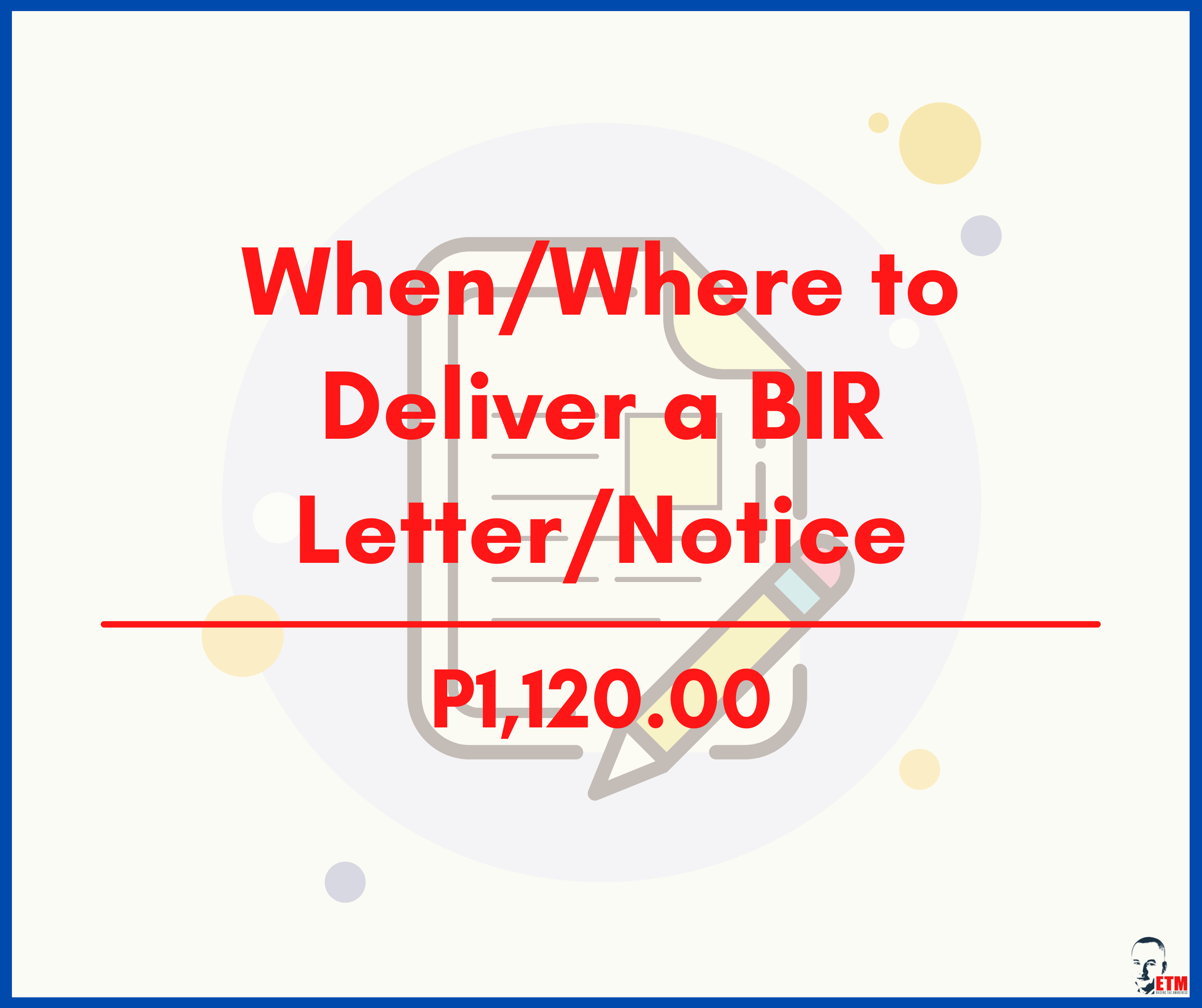 Templates For BIR Letters